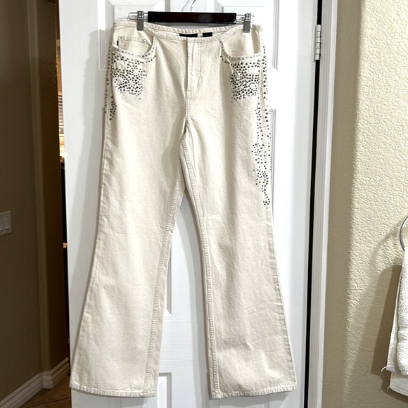 Express | Jeans | Vintage Express Rhinestonemetallic Studded Jeans ...